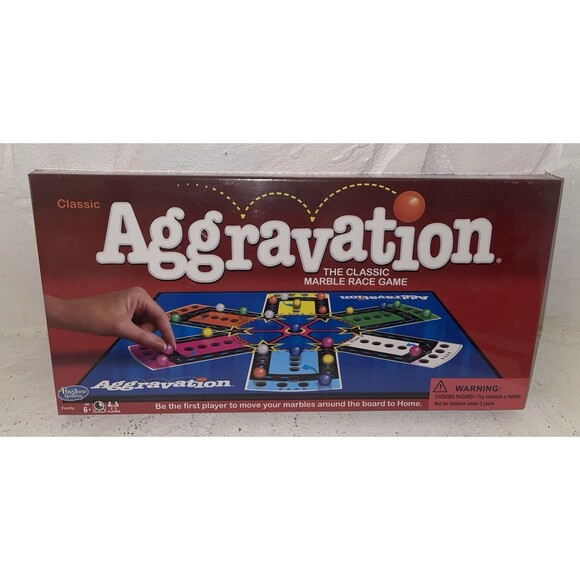 Hasbro | Games | Aggravation Board Game Family Game Night Kids Adults ...